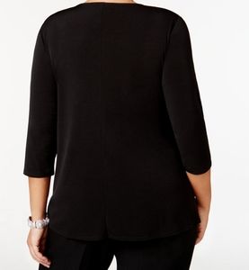 NY Collection | Tops | Ny Collection Plus Size X Metallic Sparkly Top ...